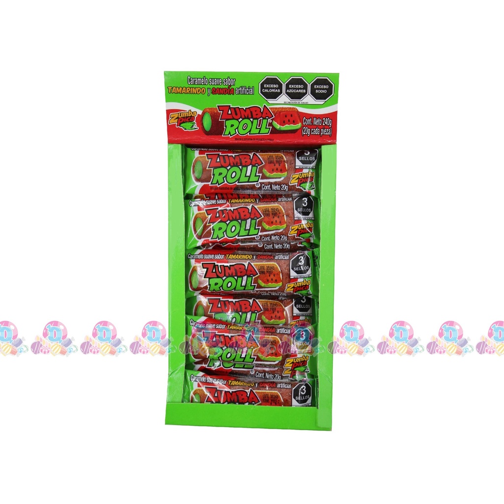 ZUMBA ROLL VM 20g 12s | Dulcería el Descontón